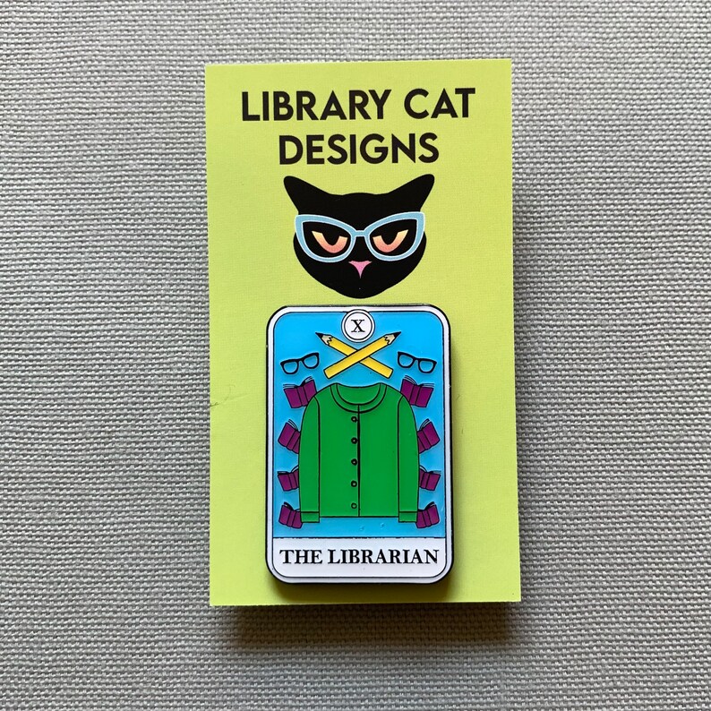 The Librarian Tarot Card Library Themed Soft Enamel Pin - Etsy