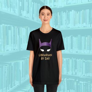 Batgirl Was a Librarian - Librarian by Day - Library Tshirt - Etsy