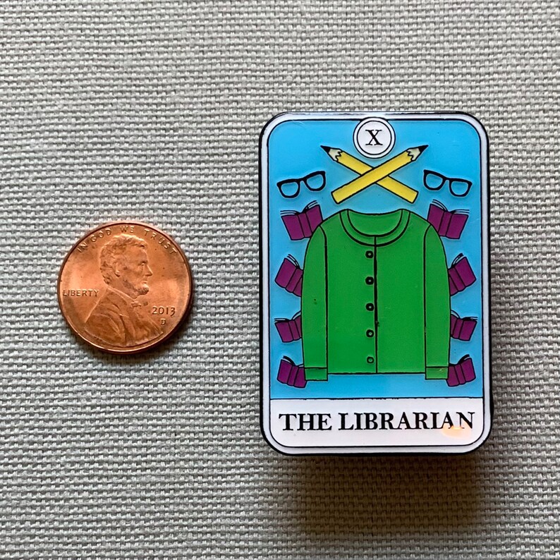 The Librarian Tarot Card Library Themed Soft Enamel Pin - Etsy