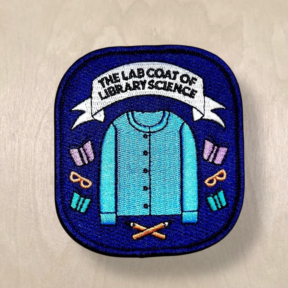 Lab Coat of Library Science Embroidered Patch - for Librarians and ...