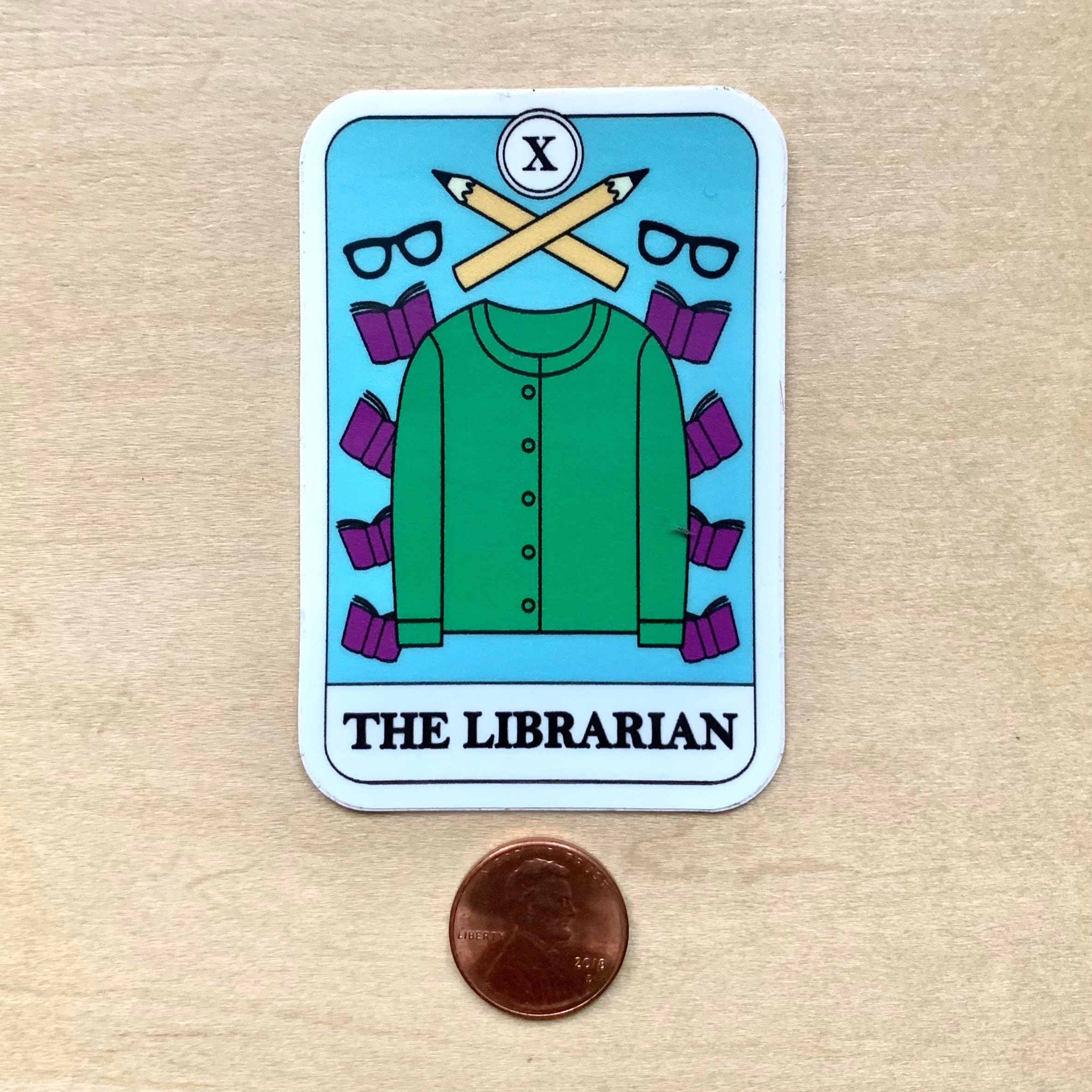 The Librarian Tarot Card Sticker for Librarians and Library Workers - Etsy