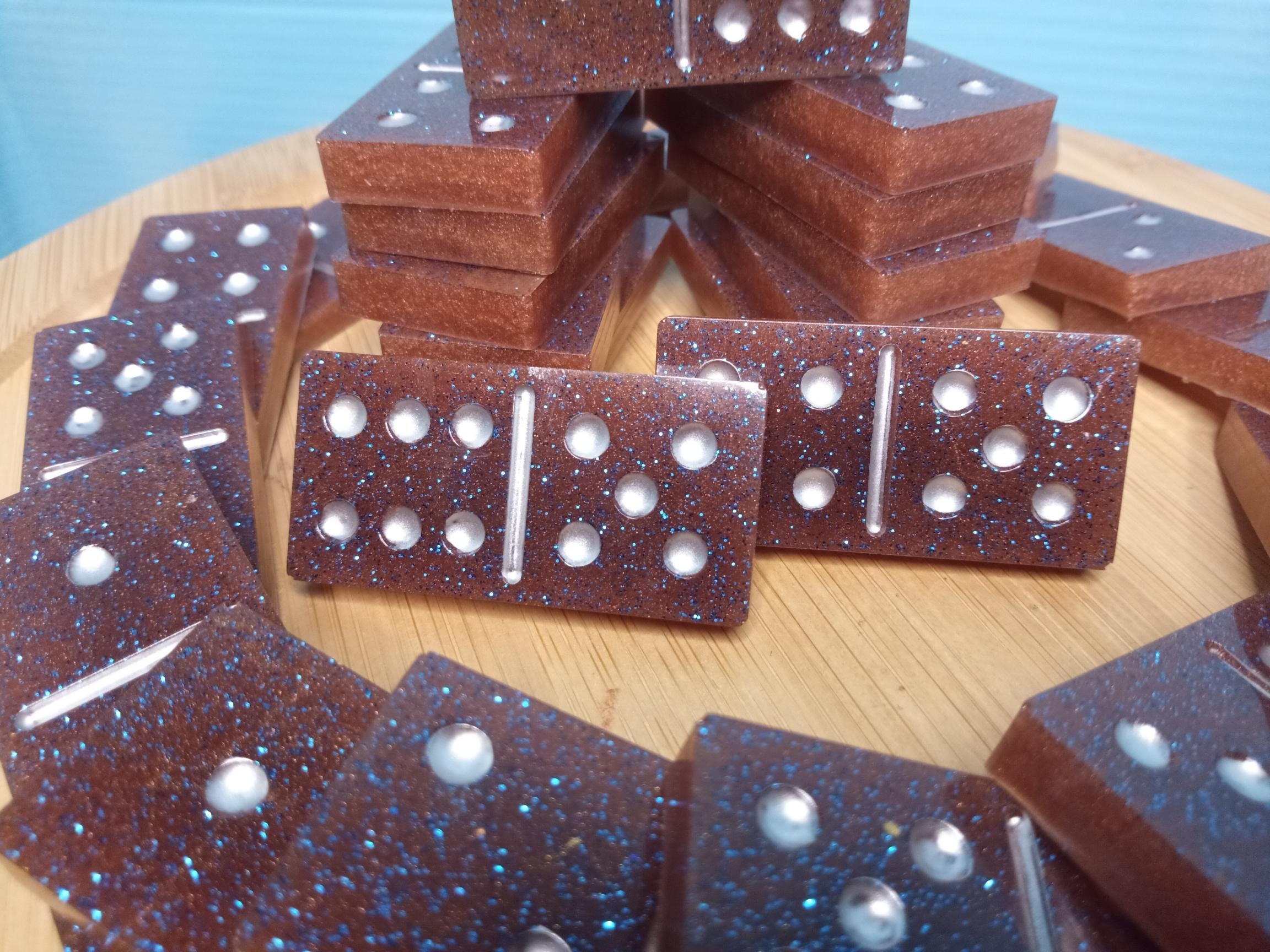 Bronze With Purple Shimmer Dominoe Set, Glow in the Dark, 28 Tiles ...