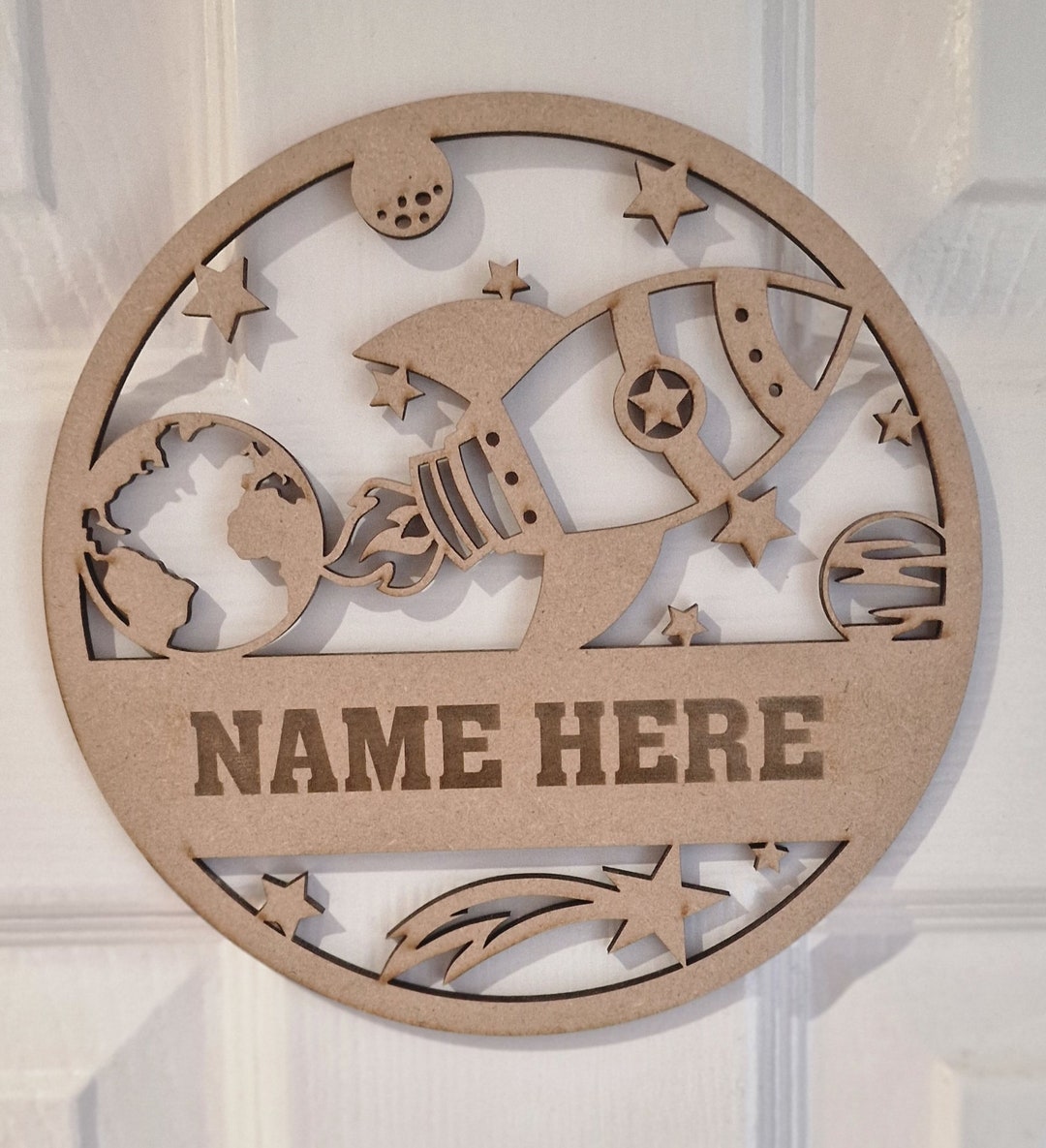 Space Door Sign Personalised Door Sign Children's Door - Etsy