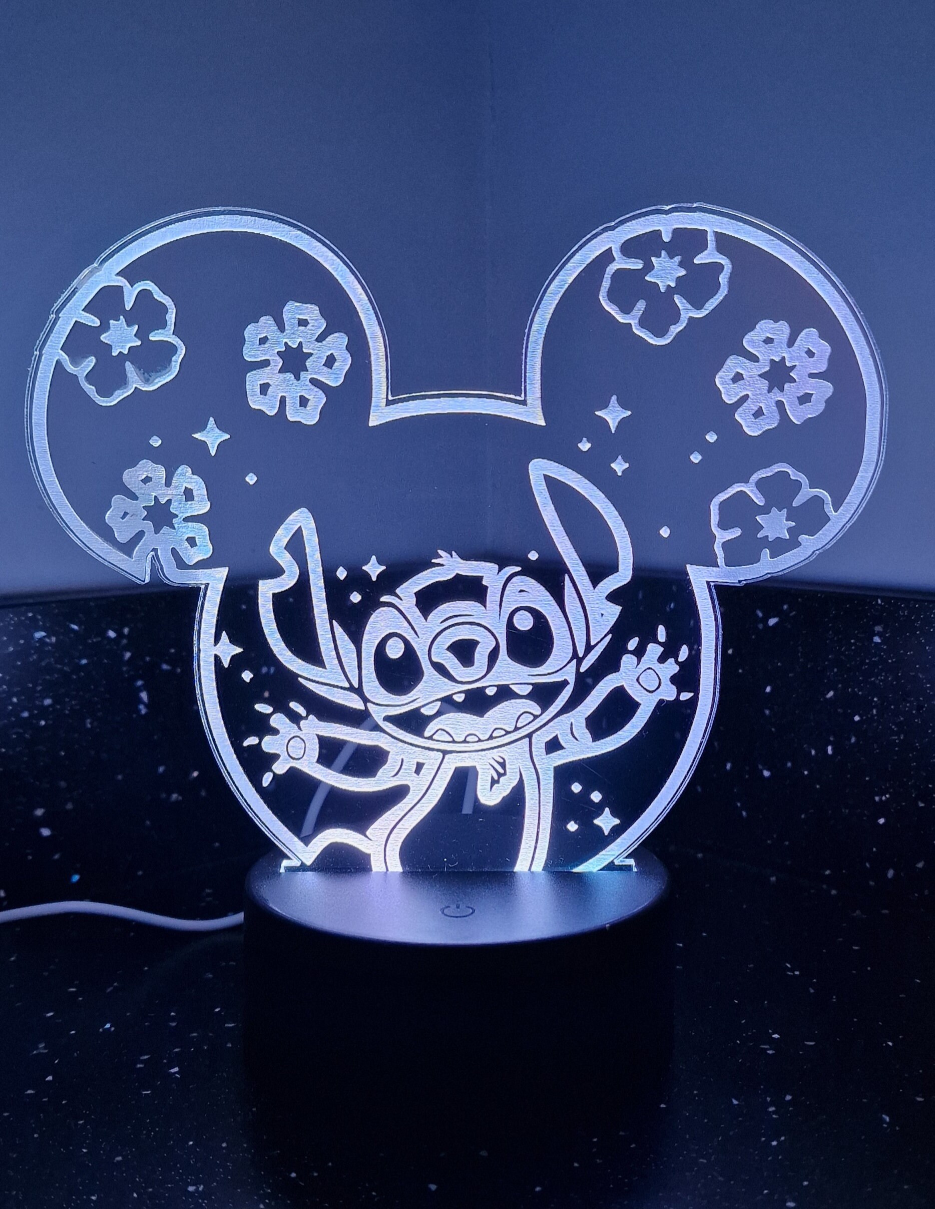 STITCH 3D Light Illusion Lamp Usb Remote Control 16 Colour - Etsy UK