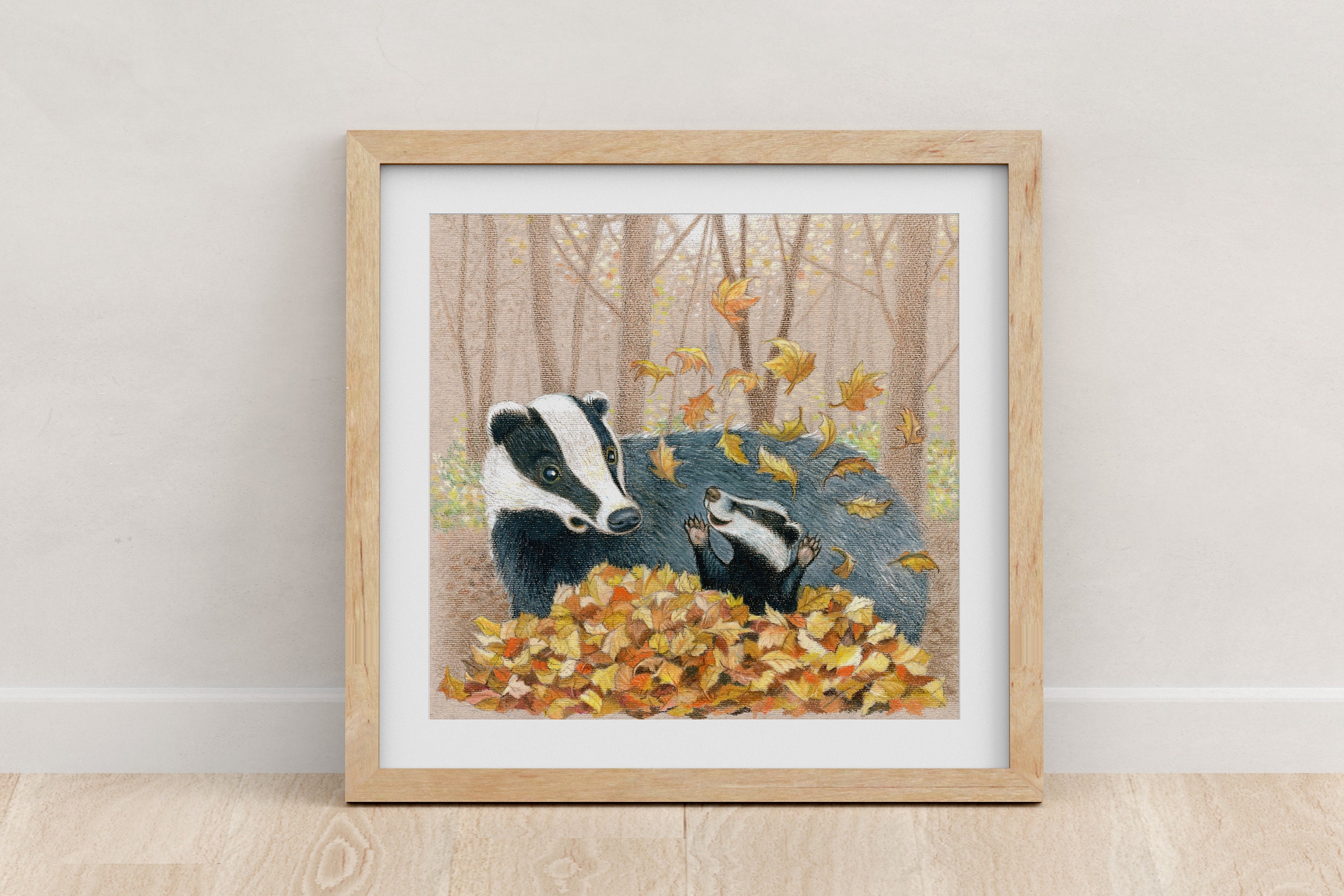 Printable Badger Painting / Instant Download Poster for - Etsy