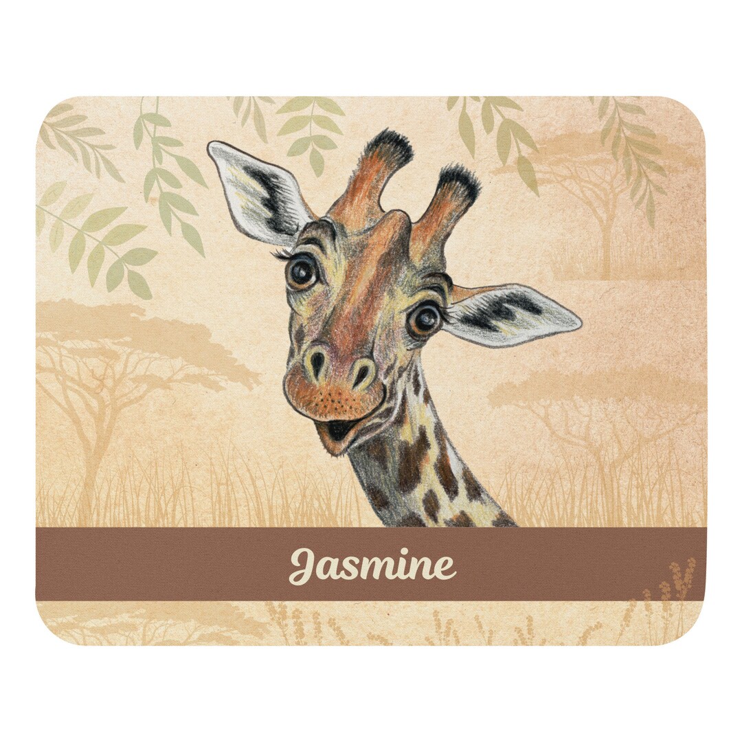 Giraffe Personalized Mouse Pad, Cute Mouse Pad, Non Slip Mouse Pad ...