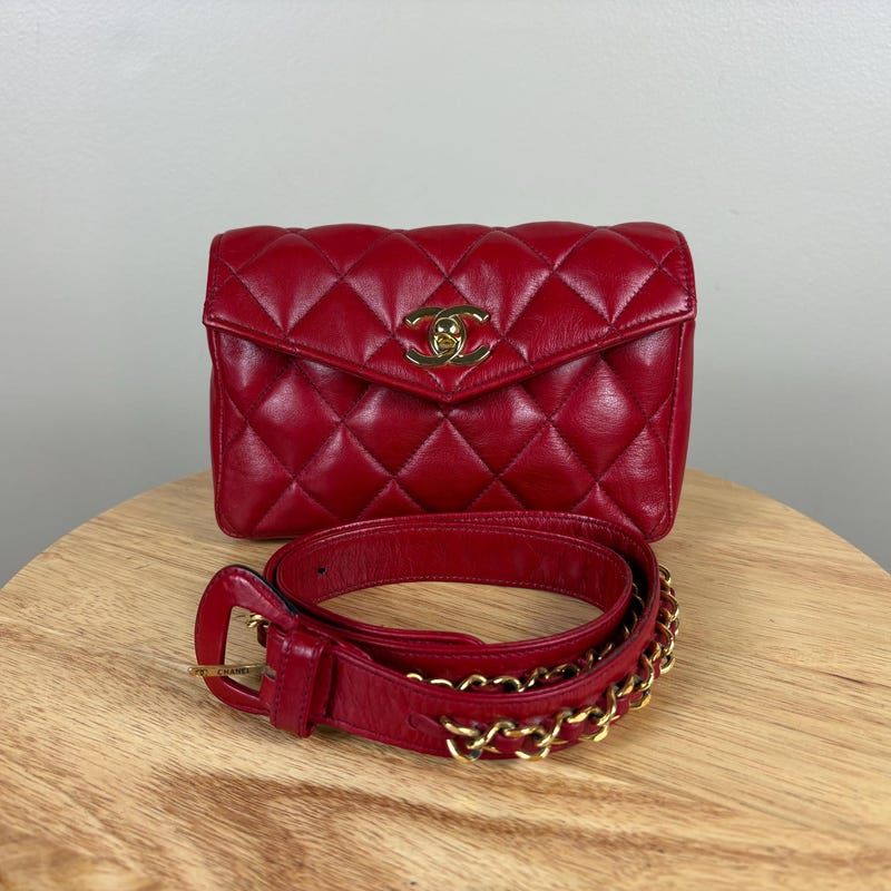 Chanel Vintage Bag Lambskin - Etsy