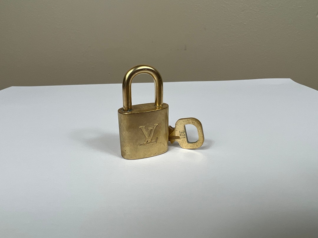 Authentic Louis Vuitton Lock and Key Set Vintage Brass - Etsy