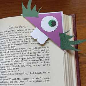 Monster Corner Bookmark, Kids Corner Bookmark, Papercut Corner Bookmark ...