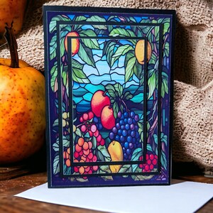 Stained Glass Look Greeting Card, Handmade Layered Card, Papercut ...