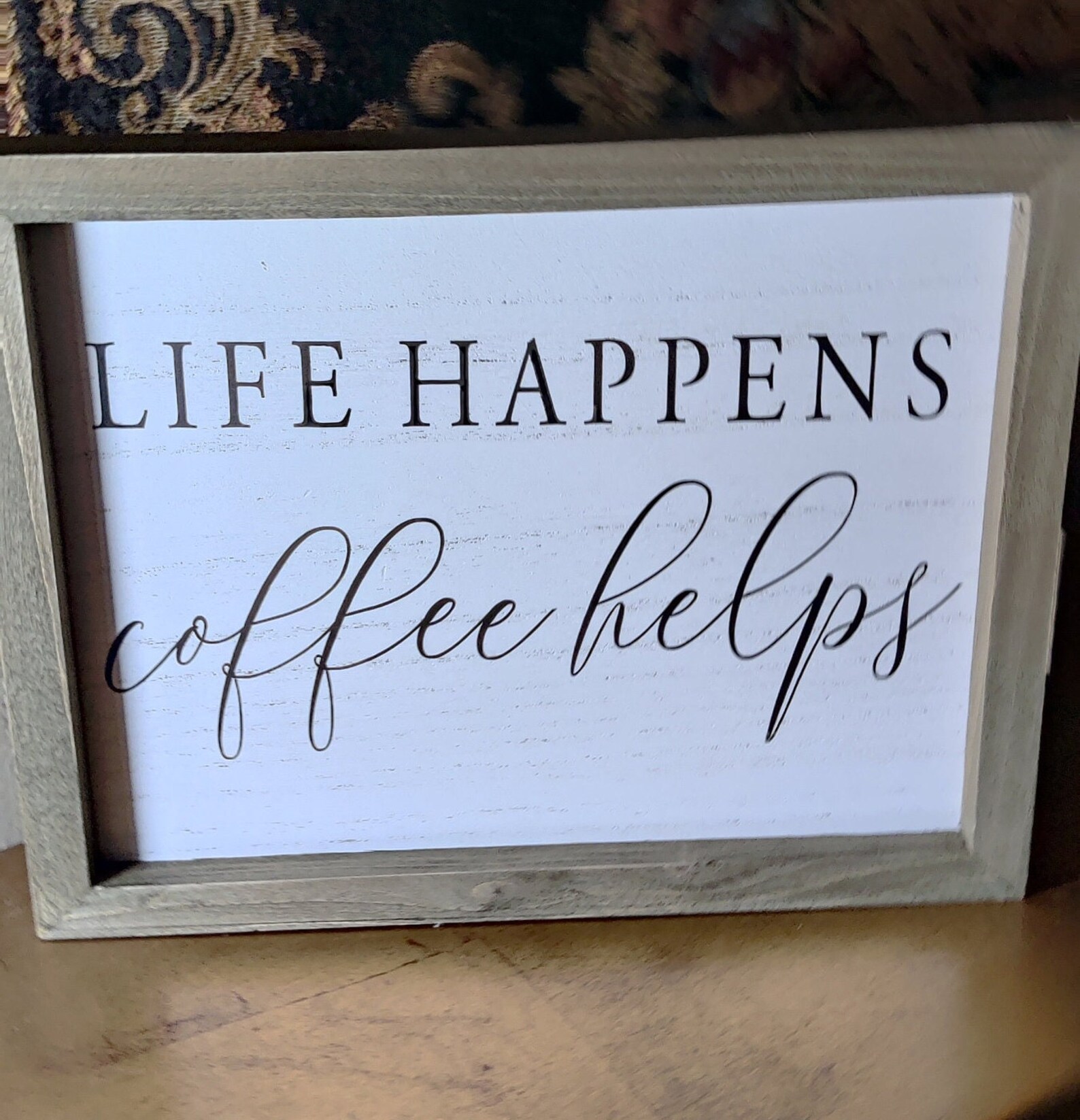 Coffee Lover Farmhouse Wall Art, Wooden Farmhouse Sign for Coffee Lover ...