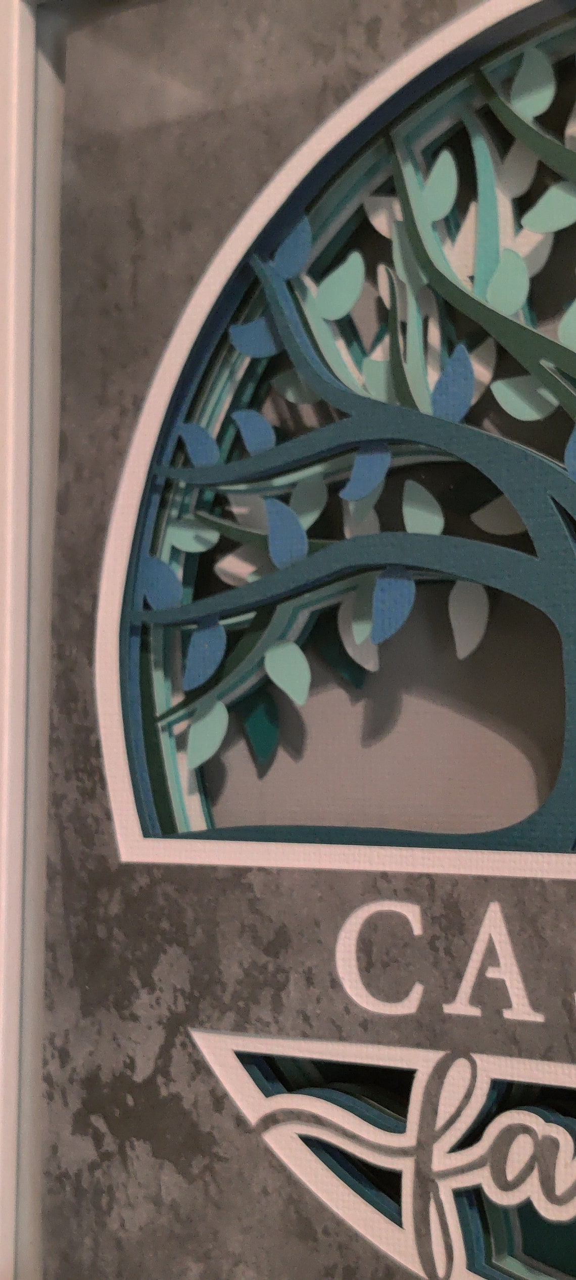 Personalized Layered Family Tree 3D Paper Art Paper Art - Etsy