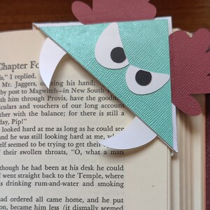Monster Corner Bookmark, Kids Corner Bookmark, Papercut Corner Bookmark ...