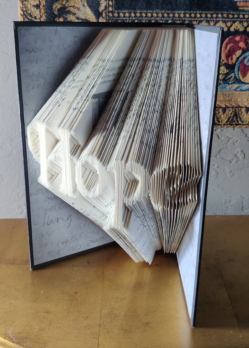 Hope Folded Book Artfolded Book Pages Art Folded Book - Etsy