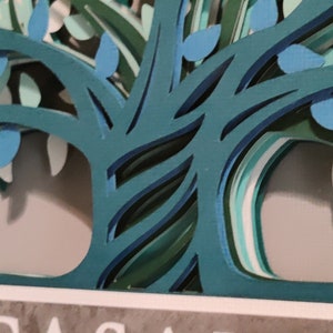 Personalized Layered Family Tree 3D Paper Art Paper Art - Etsy