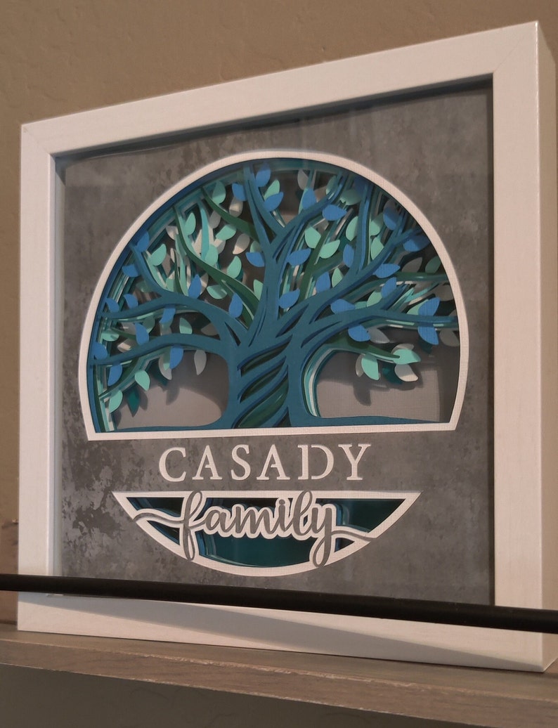 Personalized Layered Family Tree 3D Paper Art Paper Art - Etsy
