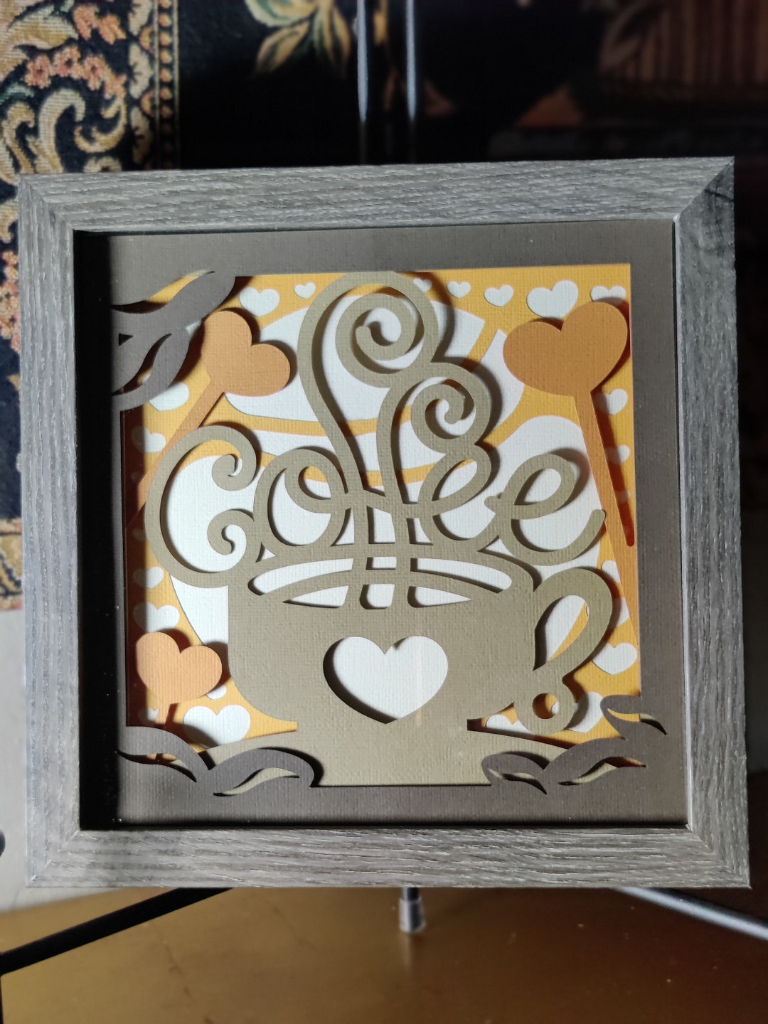 Layered Coffee Shadowbox 3D Coffee Shadowbox 3D Coffee Paper Art ...