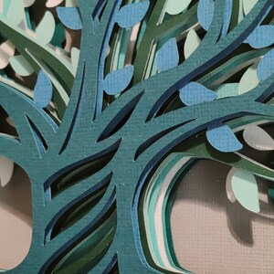 Personalized Layered Family Tree 3D Paper Art Paper Art - Etsy