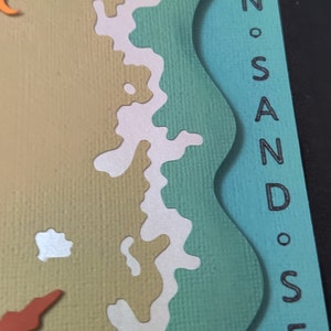 Beach Theme Greeting Card, Blank Greeting Card, Sun, Sand and Sea ...