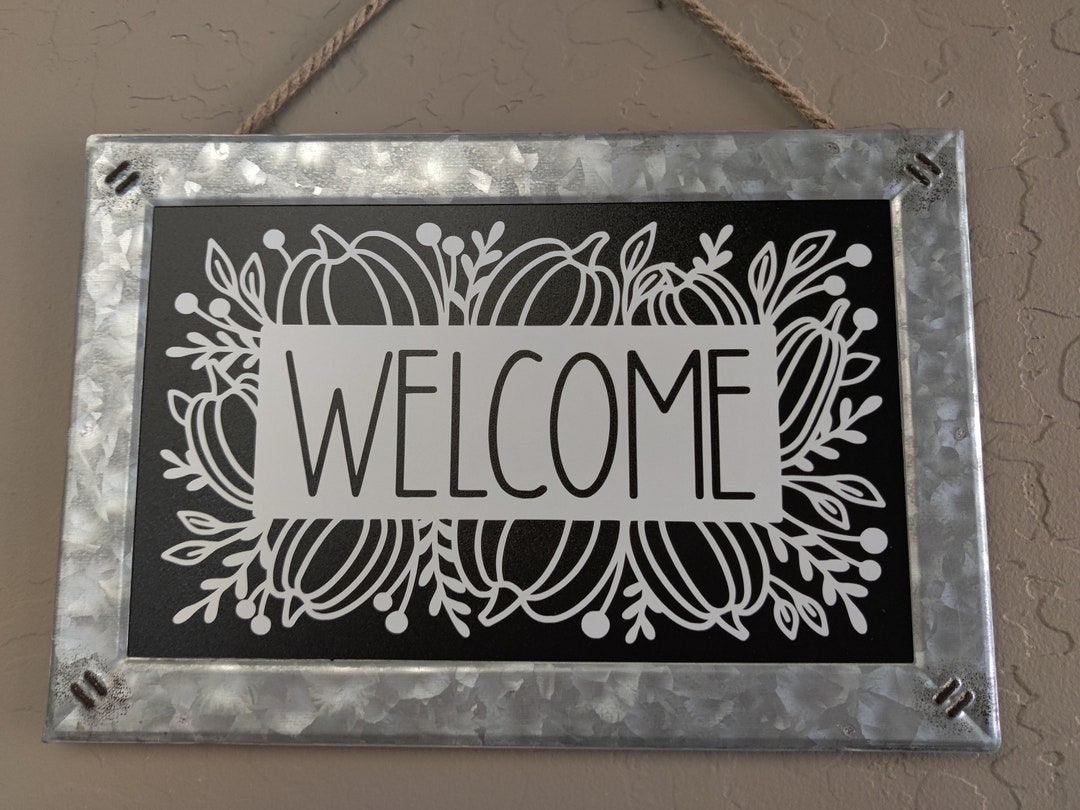 Welcome Chalkboard Vinyl Sign, Welcome Farmhouse Chalkboard Wall Art ...