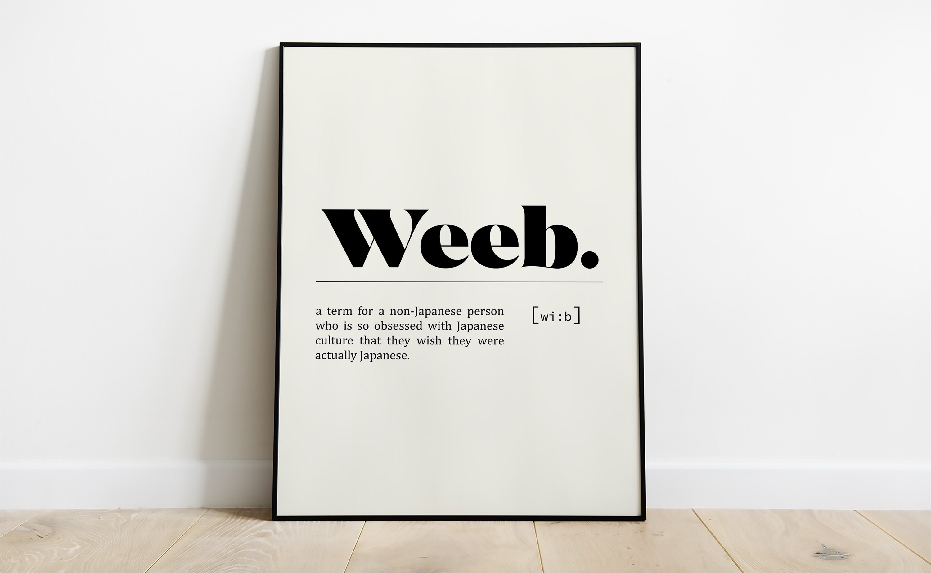 Weeb Definition Poster Anime Prints Anime Wandkunst | Etsy