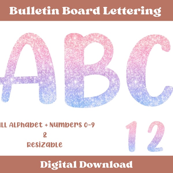 Glitter Ombre Letters - Etsy