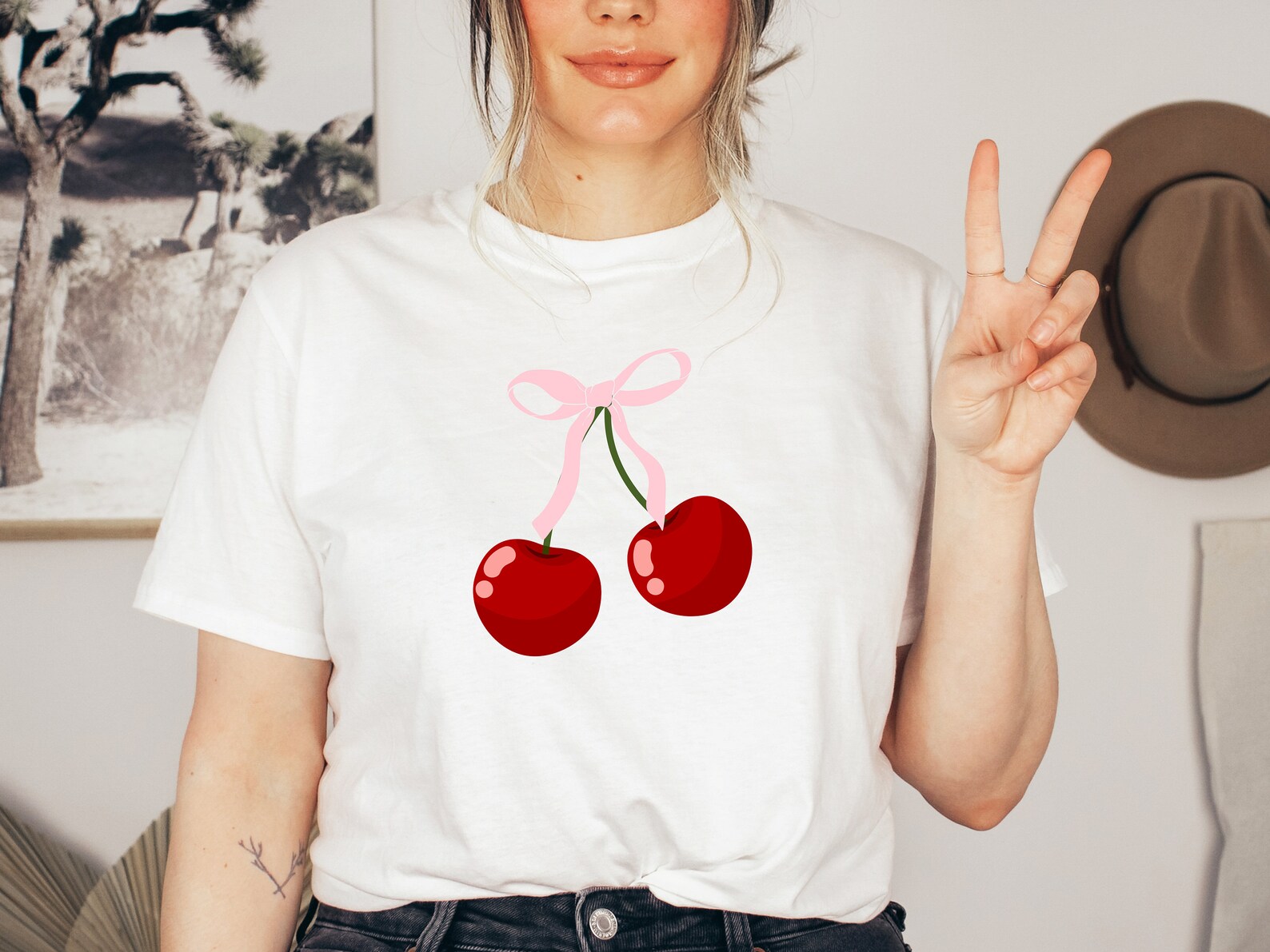 Coquette Cherries SVG | Cut File for Cricut & Silhouette | Pink Bow ...