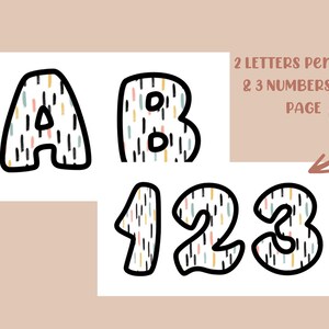 Pastel Bulletin Board Letters Numbers & Punctuation Easy and - Etsy