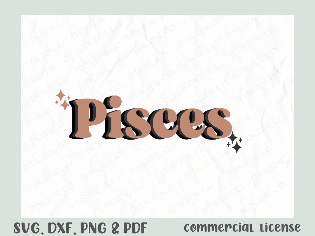 Pisces SVG, Zodiac Svg, Silhouette File, Cricut File, Star Sign Svg ...