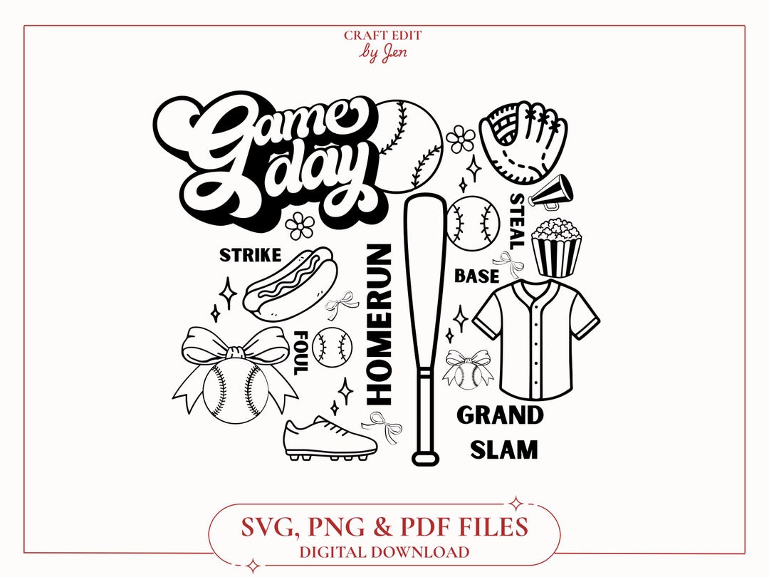 Baseball Girly SVG, Design for Tshirts, Sweaters, Bookmarks, Stickers ...