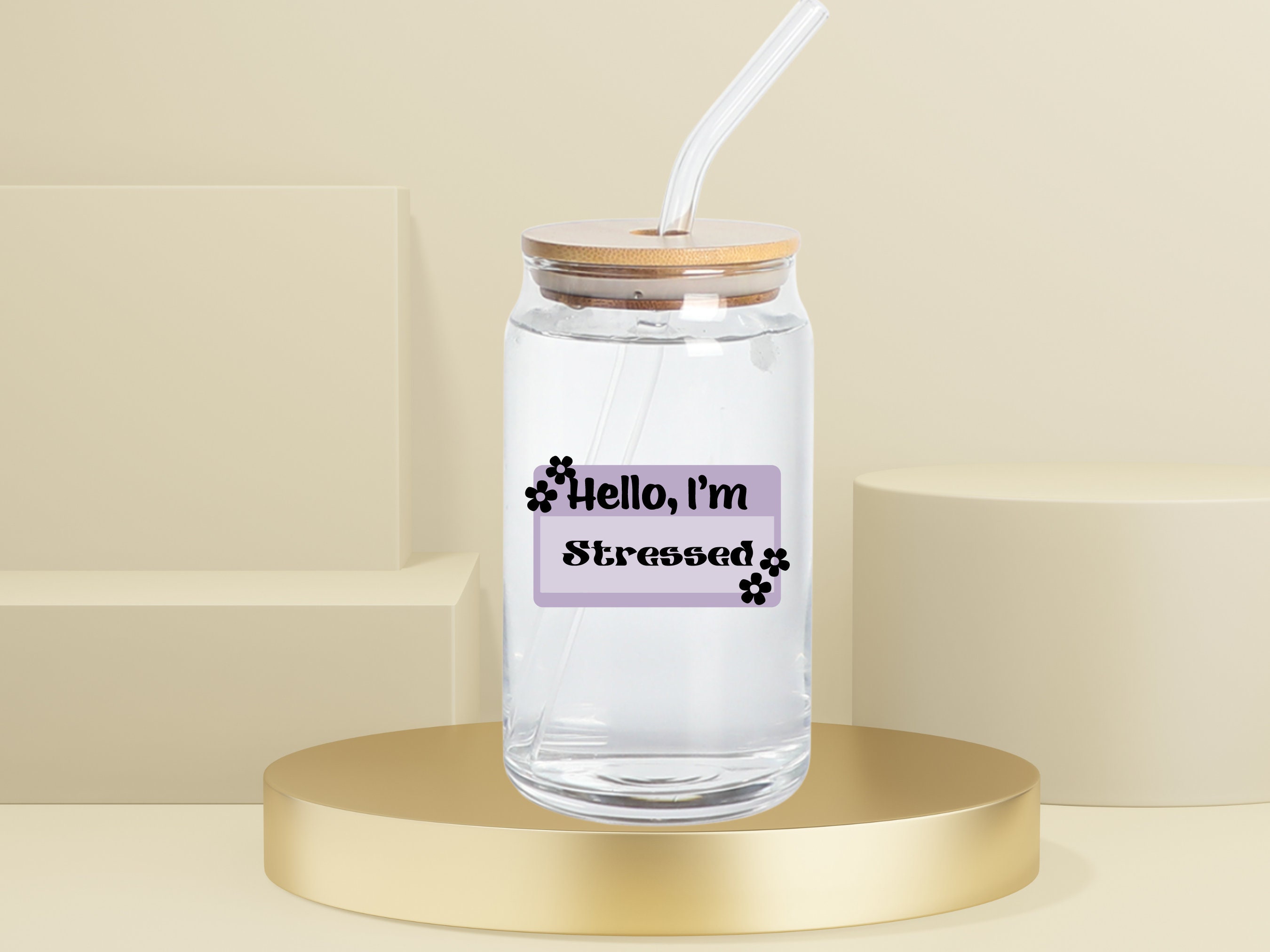 Hello I'm Stressed Svg, Cut File for Cricut or Silhouette, Mental ...