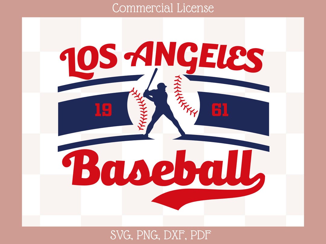 Vintage Los Angeles Angels Baseball SVG, Retro Design (digital Download ...