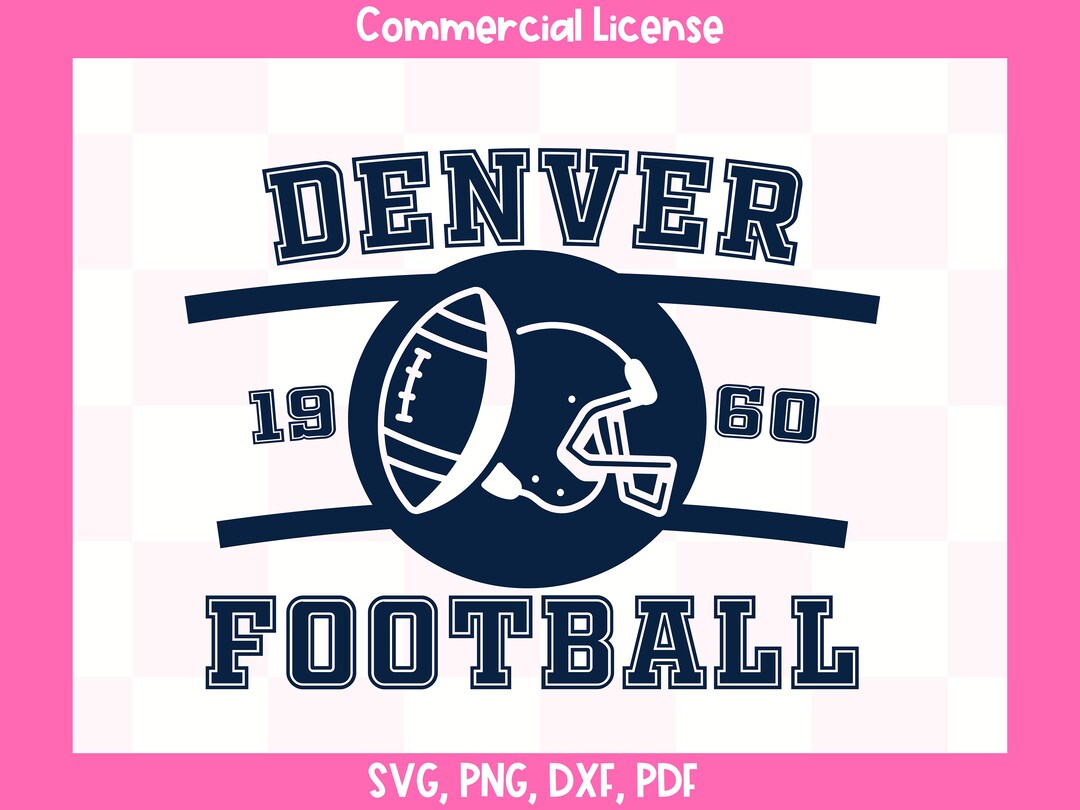 Vintage Denver Broncos Football SVG | Sublimation File (instant ...