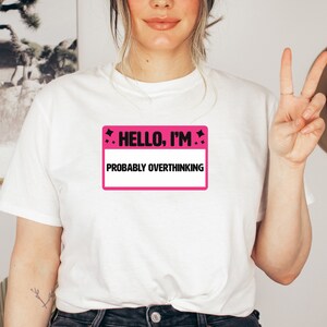 Hello, I'm Overthinking Svg, Hello I Am Sticker Design, Cut File for ...