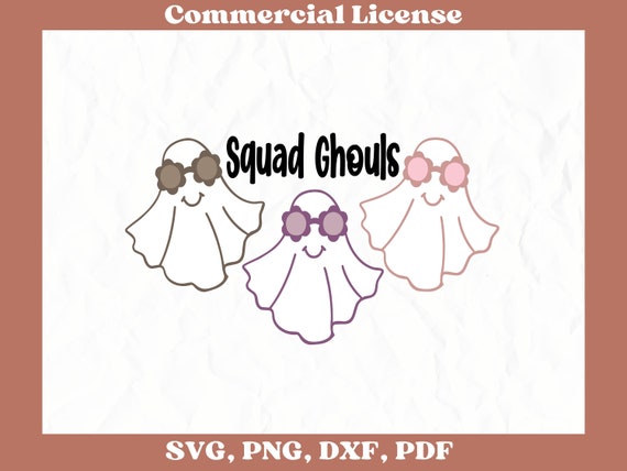 Squad Ghouls SVG Retro Halloween Design Halloween Svg Ghost - Etsy