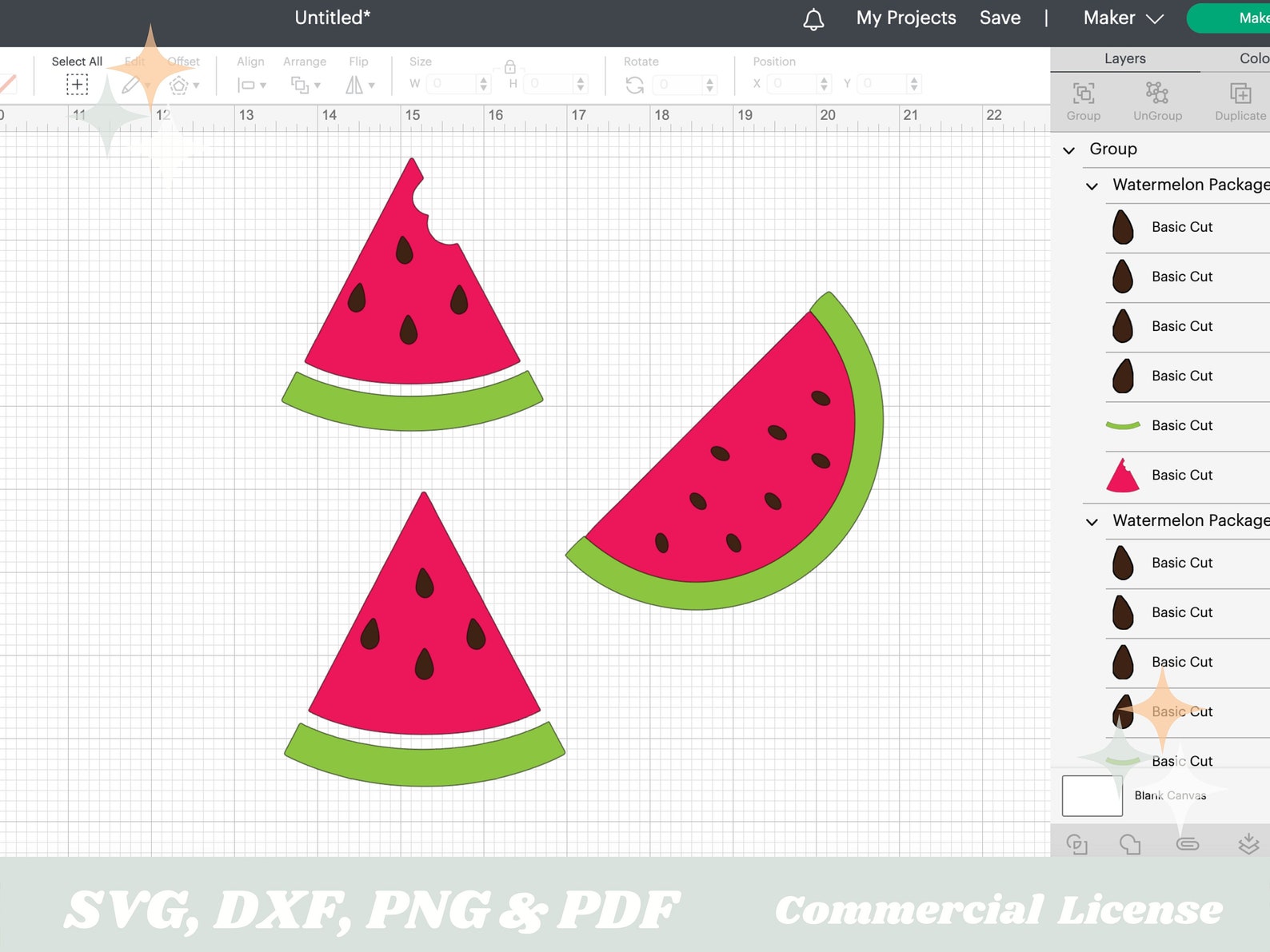 Watermelon SVG Watermelon Slice Cut File Bitten Watermelon - Etsy