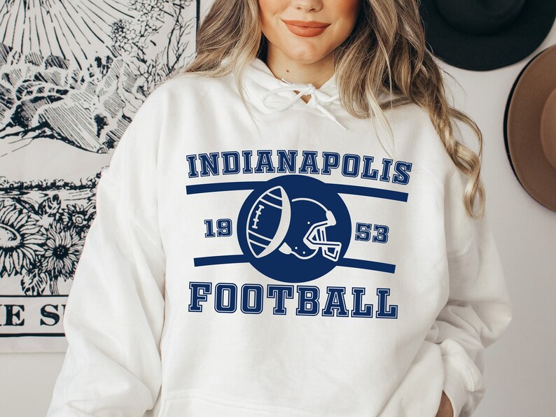 Indianapolis Football SVG | Vintage Indianapolis | Football Sweatshirt ...