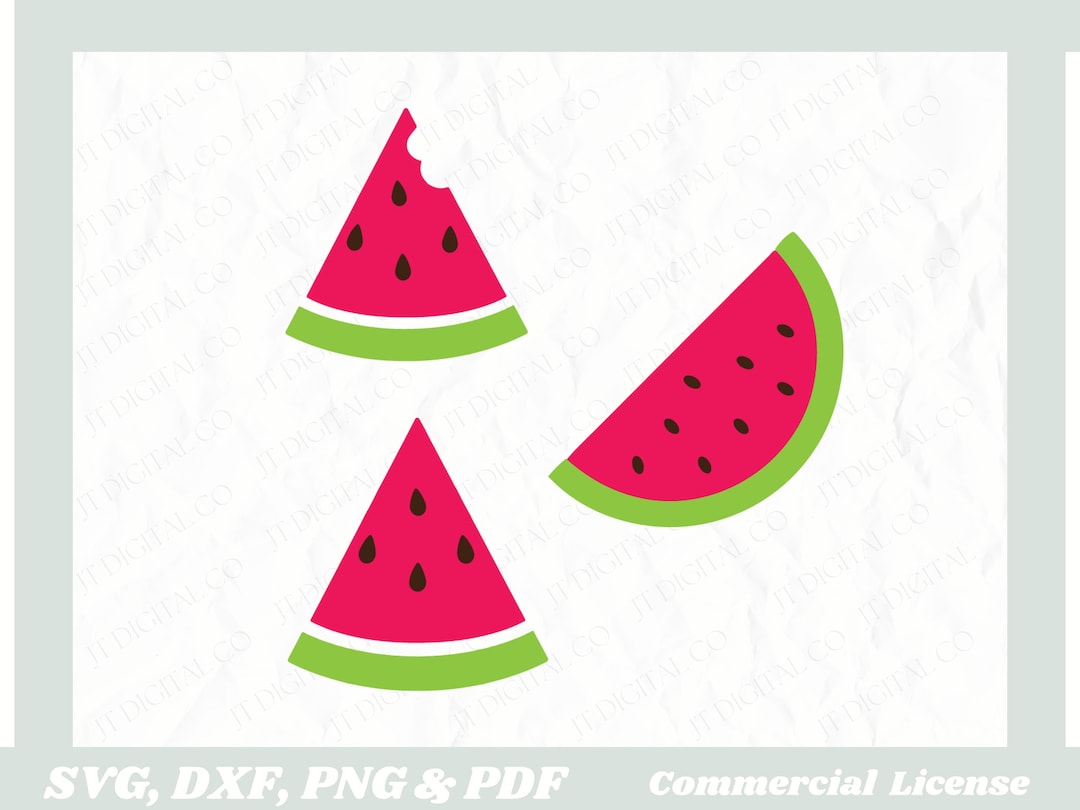 Watermelon SVG Watermelon Slice Cut File Bitten Watermelon - Etsy