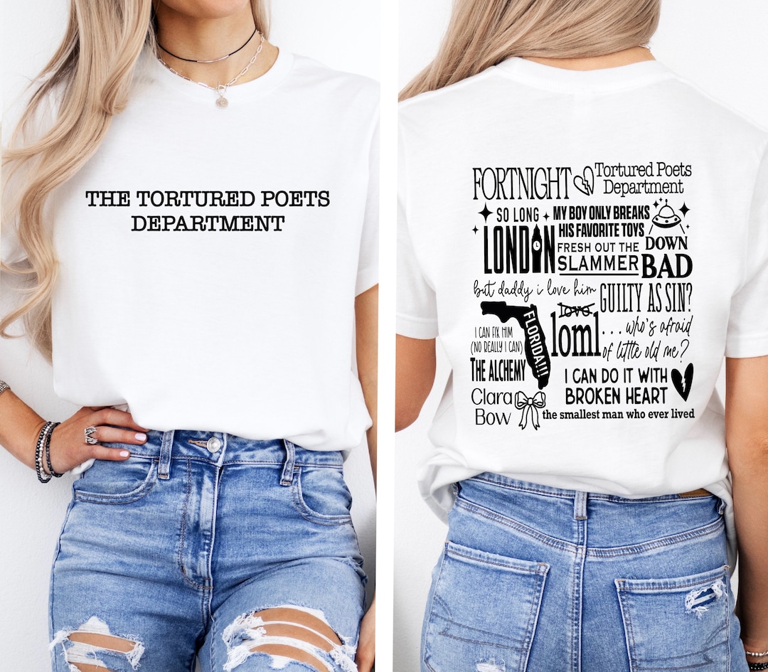 The Tortured Poet Department Tracklist Shirt, Taylr TTPD Tshirt, Swifte ...