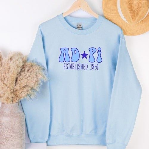 Alpha Delta Pi Sorority Gildan Crewneck Pullover Sweatshirt W Etsy