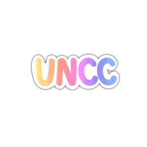 University Sticker UNCC/ University of North Carolina - Etsy