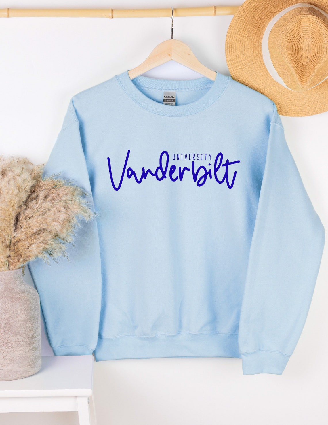 Custom College Cursive Font Sweatshirtvanderbilt/ University - Etsy