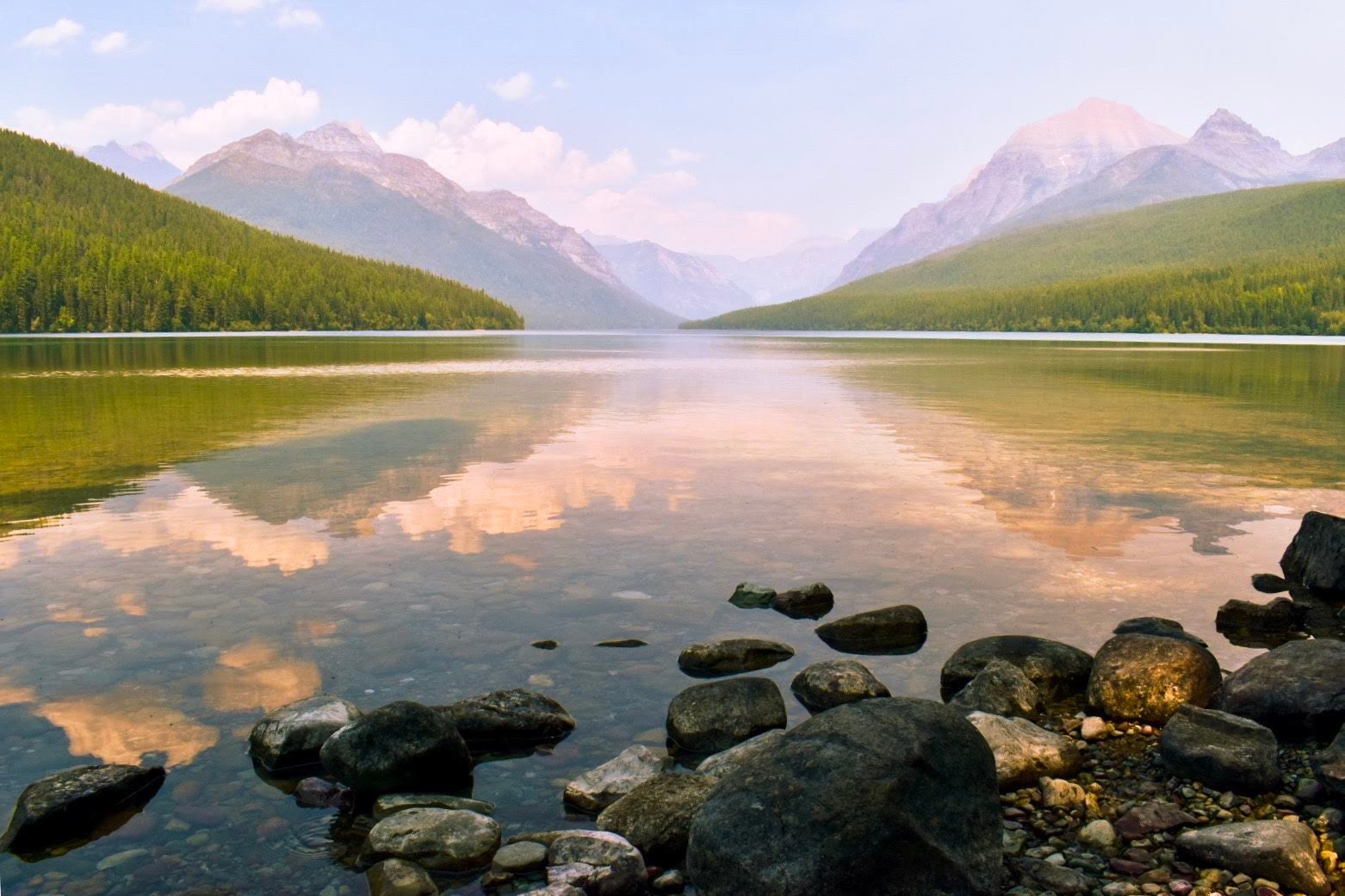 Glacier National Park, Bowman Lake, Alpine Lake, Montana, Glacier Lake ...