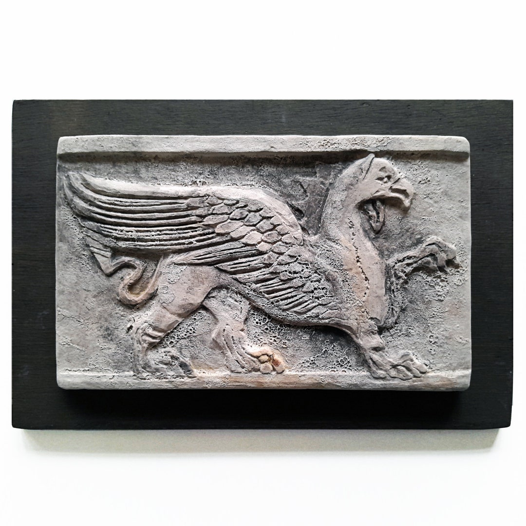 Ceramic Myhthical Griffon Wall Art, Handmade Relief Piece,free Delivery ...
