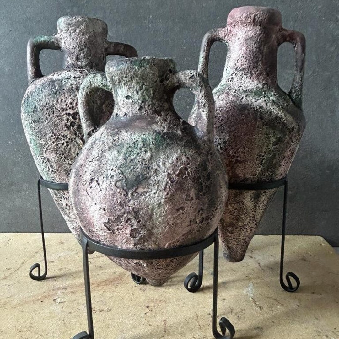 Handmade Ceramic Set,amazing Ancient Amphora, Painting on Handmade ...