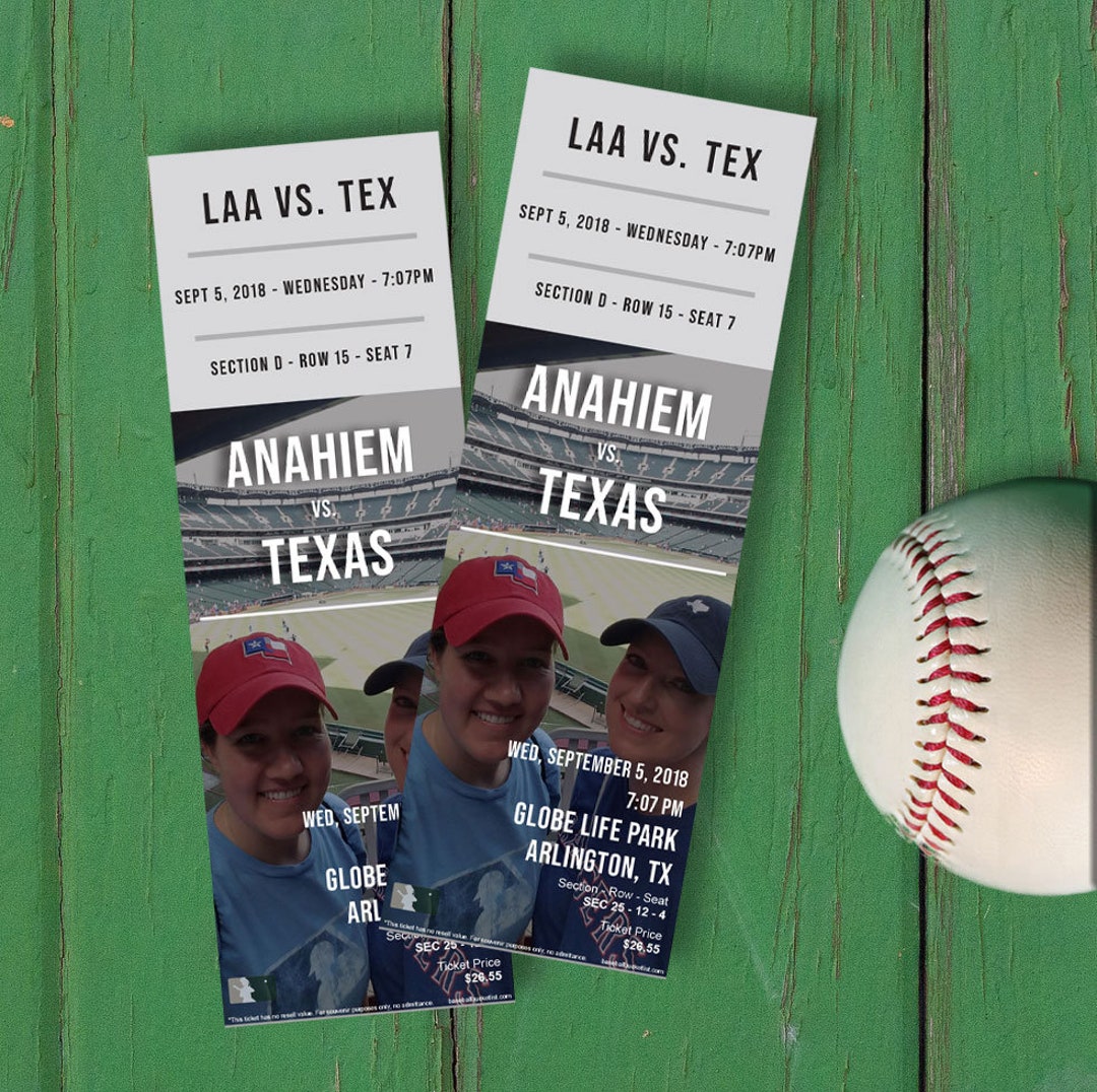 Customized Commemorative Baseball Ticket | Souvenir Ticket | Baseball ...