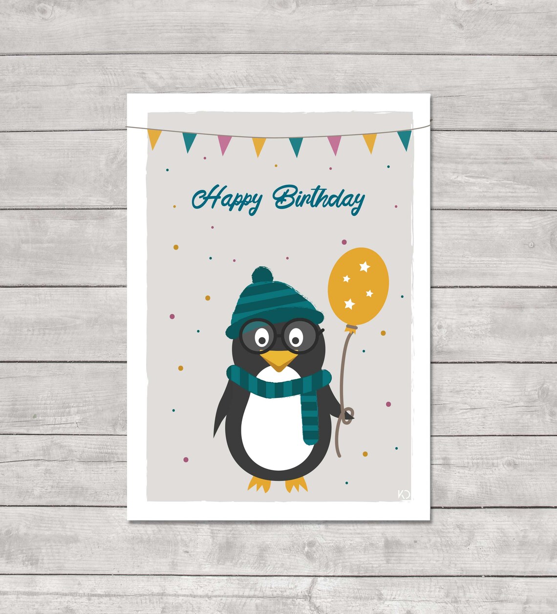 Postkarte Happy Birthday Geburtstagskarte A6 mit | Etsy