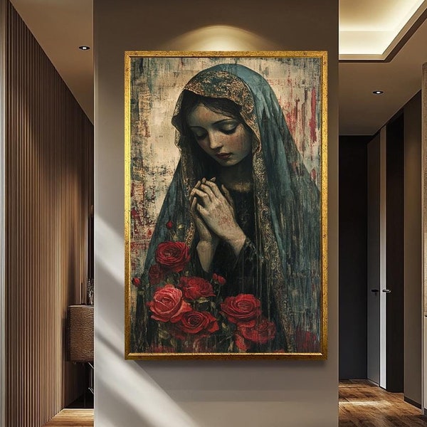 Abstract Virgin Mary - Etsy