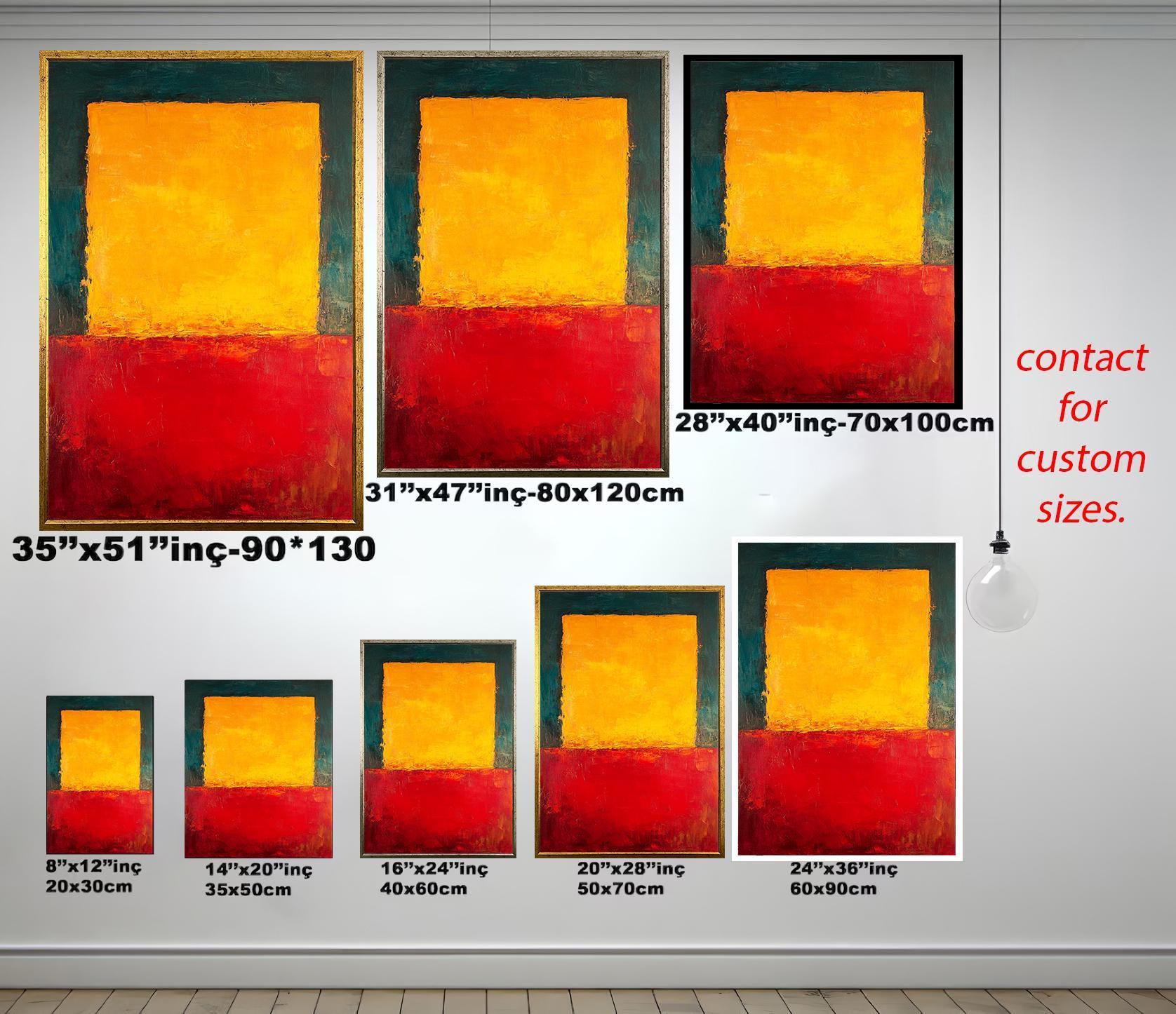Mark Rothko Canvas Painting Abstract Painting With Yellow Red and Blue ...