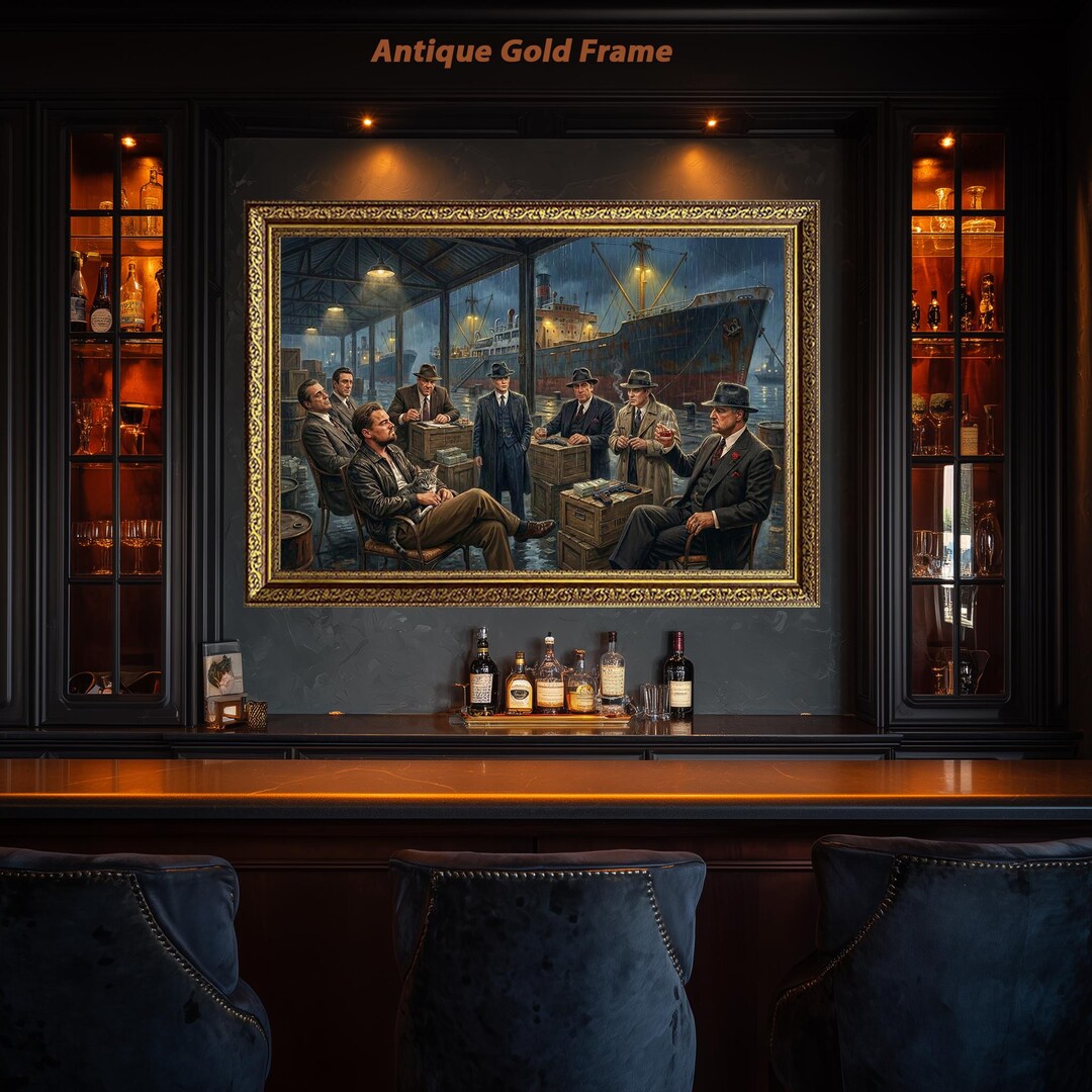Mafia Gangster Wall Art Canvas Print | Mob Movie Characters for Man ...
